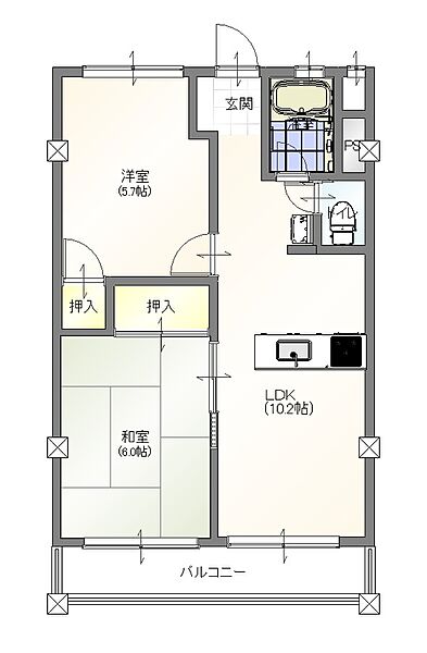 【ホームズ】猪子石第3コーポラス 506｜名古屋市名東区、名古屋市営東山線 上社駅 徒歩23分の中古マンション