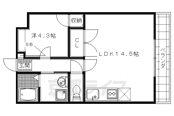 【ホームズ】でお部屋探し！チェリーブロッサム嵯峨野 1階/105[1LDK/賃料7万円/45㎡]賃貸マンション住宅情報(物件番号:0108879-0264013、取扱い不動産会社:株式会社京都 ...