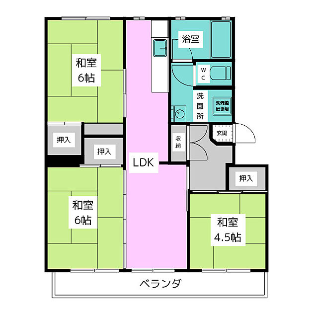 【ホームズ】でお部屋探し！牛巻団地5号棟 1階/108[3LDK/賃料6.8万円/61.45㎡]賃貸マンション住宅情報(物件番号:0113240-0032709、取扱い不動産会社:株式会社 ...