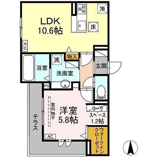【ホームズ】でお部屋探し！フィグティー 1階/105[1LDK/賃料8.2万円/44.2㎡]賃貸アパート住宅情報(物件番号:0113283-0015312、取扱い不動産会社:株式会社ミニミニ 岩倉店)