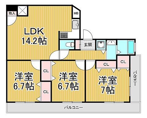 【ホームズ】苦楽園口アーバンライフ[3LDK/賃料22万円/5階/96.06㎡]。賃貸マンション住宅情報