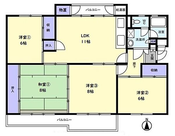 【ホームズ】中古公団 鳶尾団地 5階 - 厚木市
