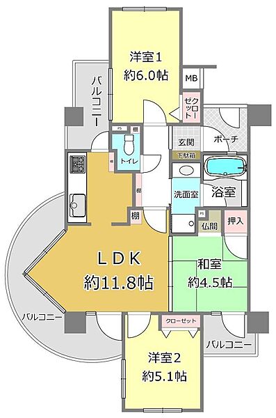【ホームズ】ワコーレヴィル甲子園口 401｜西宮市、JR東海道・山陽本線 甲子園口駅 徒歩2分の中古マンション