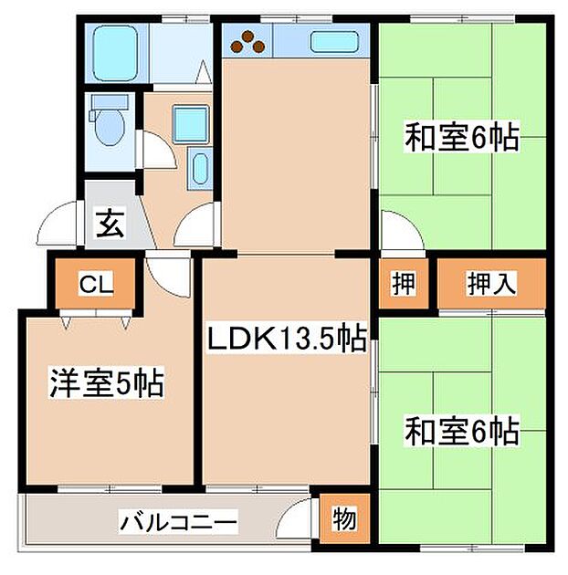 【ホームズ】でお部屋探し！神陵台西住宅62号棟 5階/407[3LDK/賃料5.5万円/61.8㎡]賃貸マンション住宅情報(物件番号:0126592-0051737、取扱い不動産会社:株式会社 ...
