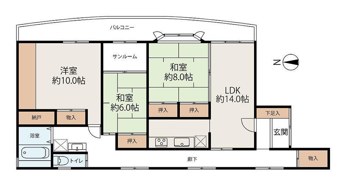 【ホームズ】でお部屋探し！コーポアポロン 2階/202[3LDK/賃料22.5万円/110.25㎡]賃貸マンション住宅情報(物件番号:0127247-0001108、取扱い不動産会社:エクセラ ...