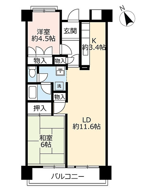 【ホームズ】URポートアイランド[2LDK/賃料7.69万円/3階/64.15㎡]。賃貸マンション住宅情報