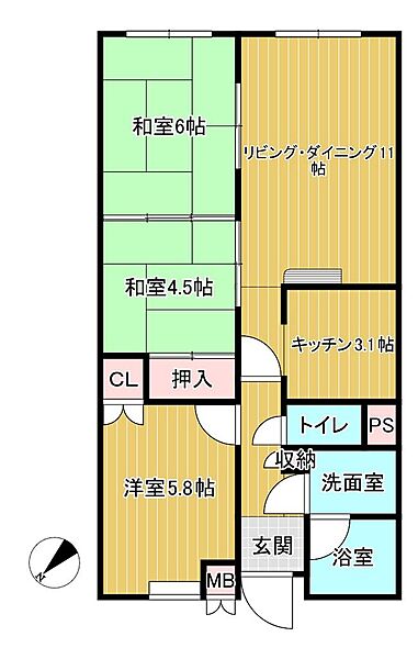 【ホームズ】コスモ筑後 903｜筑後市、JR鹿児島本線 羽犬塚駅 徒歩10分の中古マンション