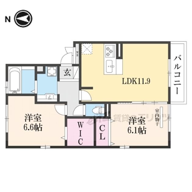 【ホームズ】でお部屋探し！Verlice 3階/305[2LDK/賃料8.6万円/58.37㎡]賃貸アパート住宅情報(物件番号:0134576-0118285、取扱い不動産会社:株式会社エ ...