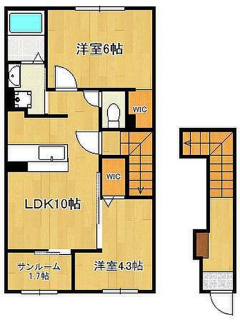 【ホームズ】K−BLD No．20[2LDK/賃料8万円/2階/50.84㎡]。賃貸アパート住宅情報