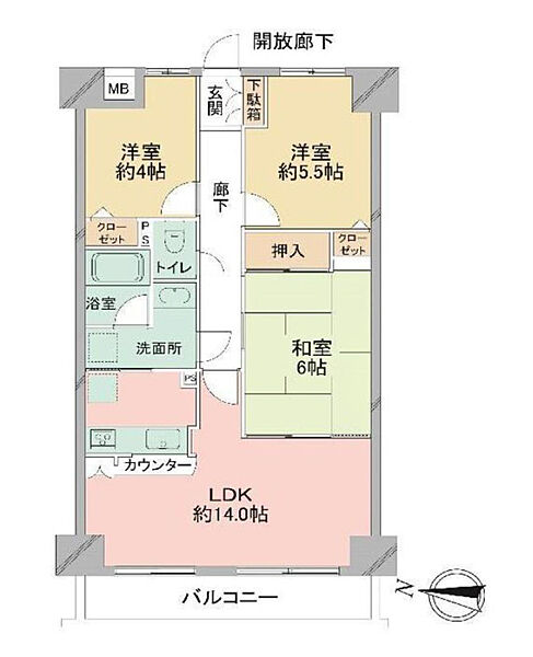 【ホームズ】朝日プラザ平塚2｜平塚市、JR東海道本線 平塚駅 徒歩25分の中古マンション