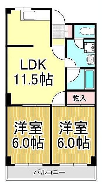 【ホームズ】パレスあすてりあ[2LDK/賃料11.1万円/4階/49.8㎡]。賃貸マンション住宅情報