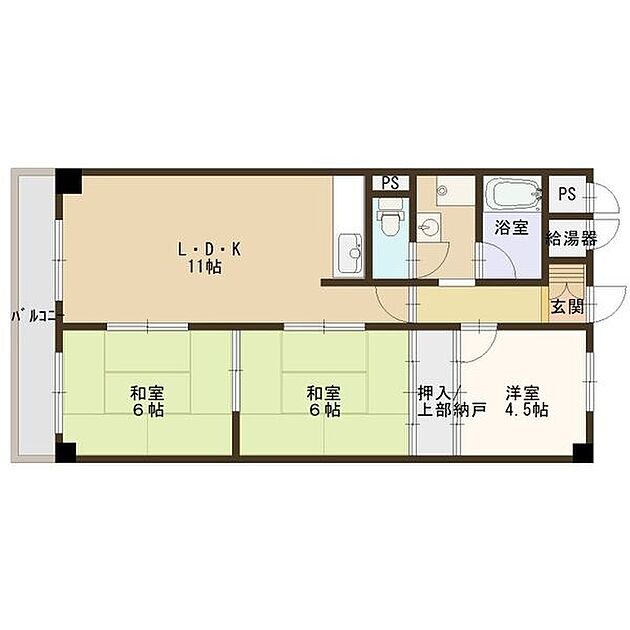 【ホームズ】でお部屋探し！エバーグリーン車崎 8階/803[3LDK/賃料5.9万円/60.38㎡]賃貸マンション住宅情報(物件番号:0140980-0077662、取扱い不動産会社:有限会社 ...