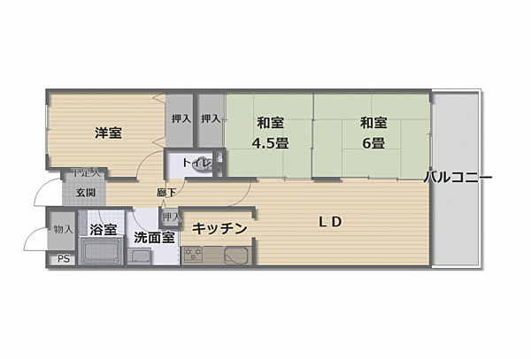 【ホームズ】ライオンズマンション鈴蘭台弐番館 304｜神戸市北区、神鉄粟生線 鈴蘭台西口駅 徒歩11分の中古マンション