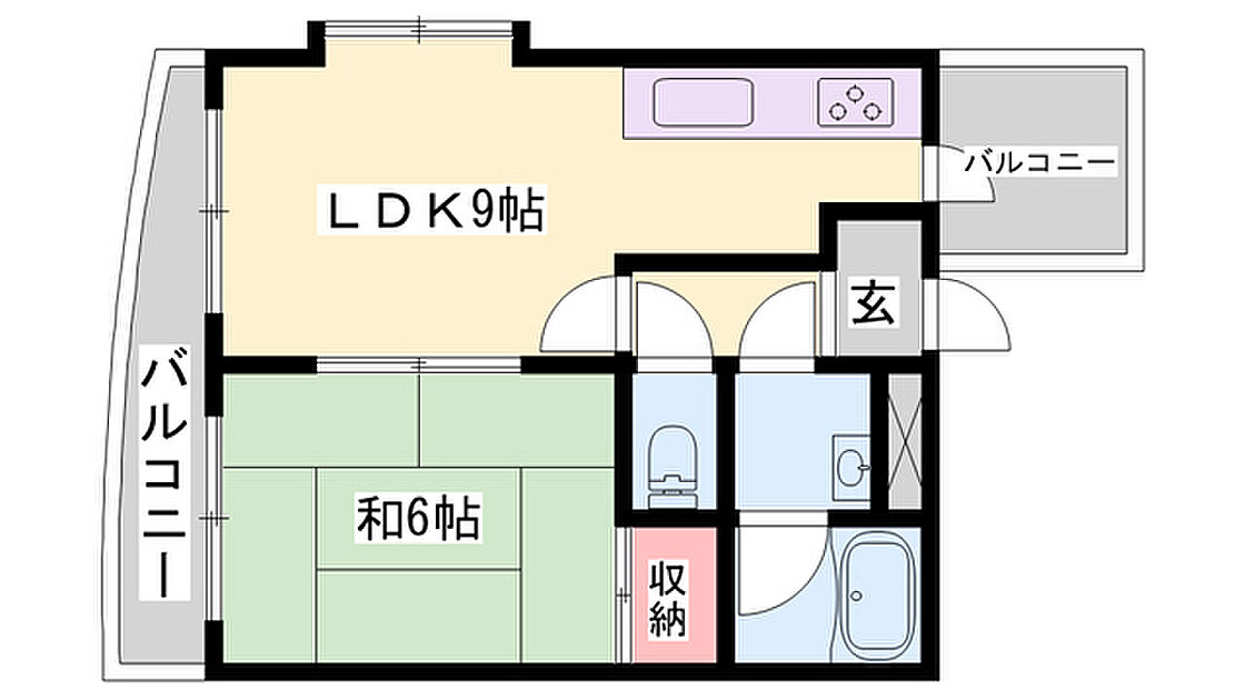 【ホームズ】あじさいマンション[1LDK/賃料4万円/4階/34.78㎡]。賃貸マンション住宅情報