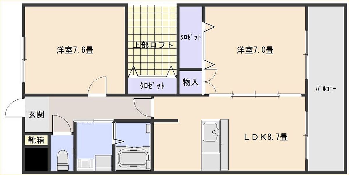 【ホームズ】でお部屋探し！ルネスインサザンクロス 2階/0205[2LDK/賃料5.5万円/54.12㎡]賃貸マンション住宅情報(物件番号:0145827-0004083、取扱い不動産会社 ...