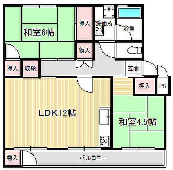 【ホームズ】関屋あしびハイツ4号棟 402｜香芝市、近鉄大阪線 二上駅 徒歩17分の中古マンション