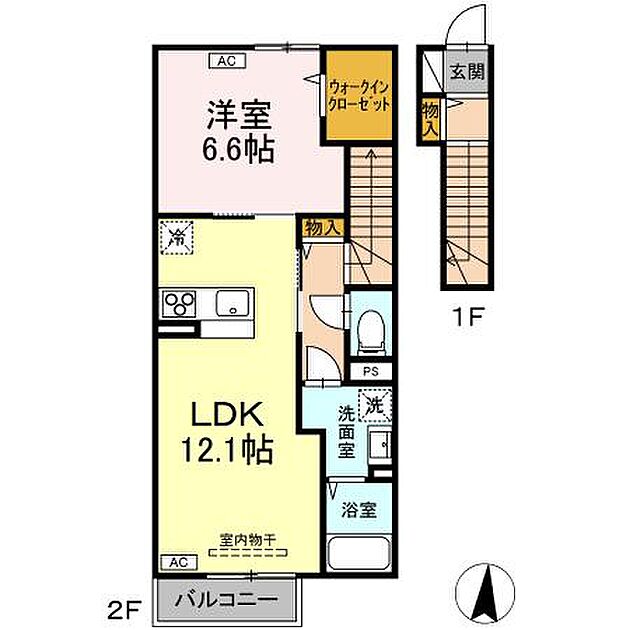 【ホームズ】グラン・メゾンR II[1LDK/賃料6.4万円/2階/51.13㎡]。賃貸アパート住宅情報
