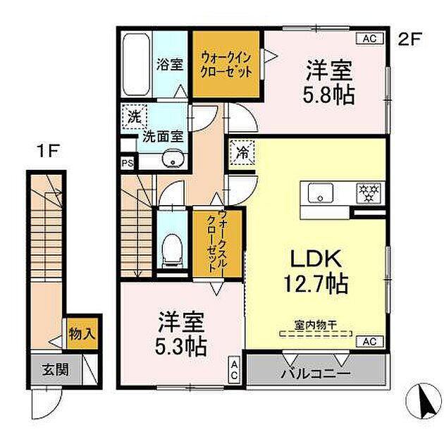 【ホームズ】（仮称）D-ROOM沼津市下香貫[2LDK/賃料8.3万円/2階/66.21㎡]。賃貸アパート住宅情報