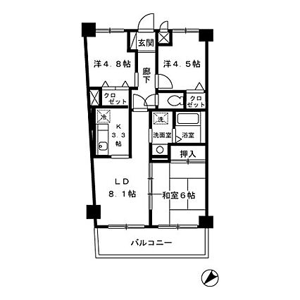 【ホームズ】でお部屋探し！モニュメントスクウェア 参番館 1階/108[3LDK/賃料16.2万円/60.04㎡]賃貸マンション住宅情報(物件番号:3701080-0290849、取扱い不動産 ...