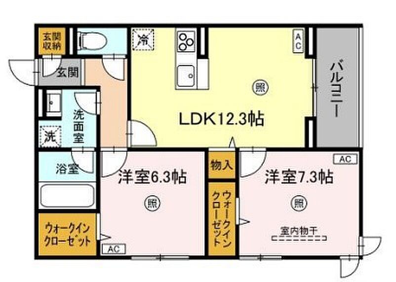 【ホームズ】Prima Casa andantino[2LDK/賃料11.5万円/2階/60.98㎡]。賃貸アパート住宅情報