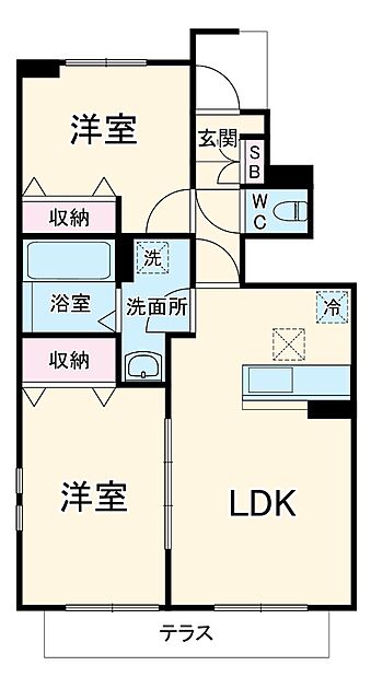 【ホームズ】でお部屋探し！Amour RITA 1階/-[2LDK/賃料9.8万円/55.71㎡]賃貸アパート住宅情報(物件番号 ...